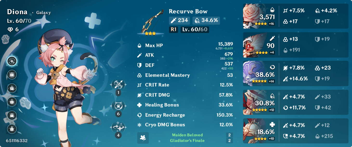 Diona build! #5 Genshin Impact | HoYoLAB