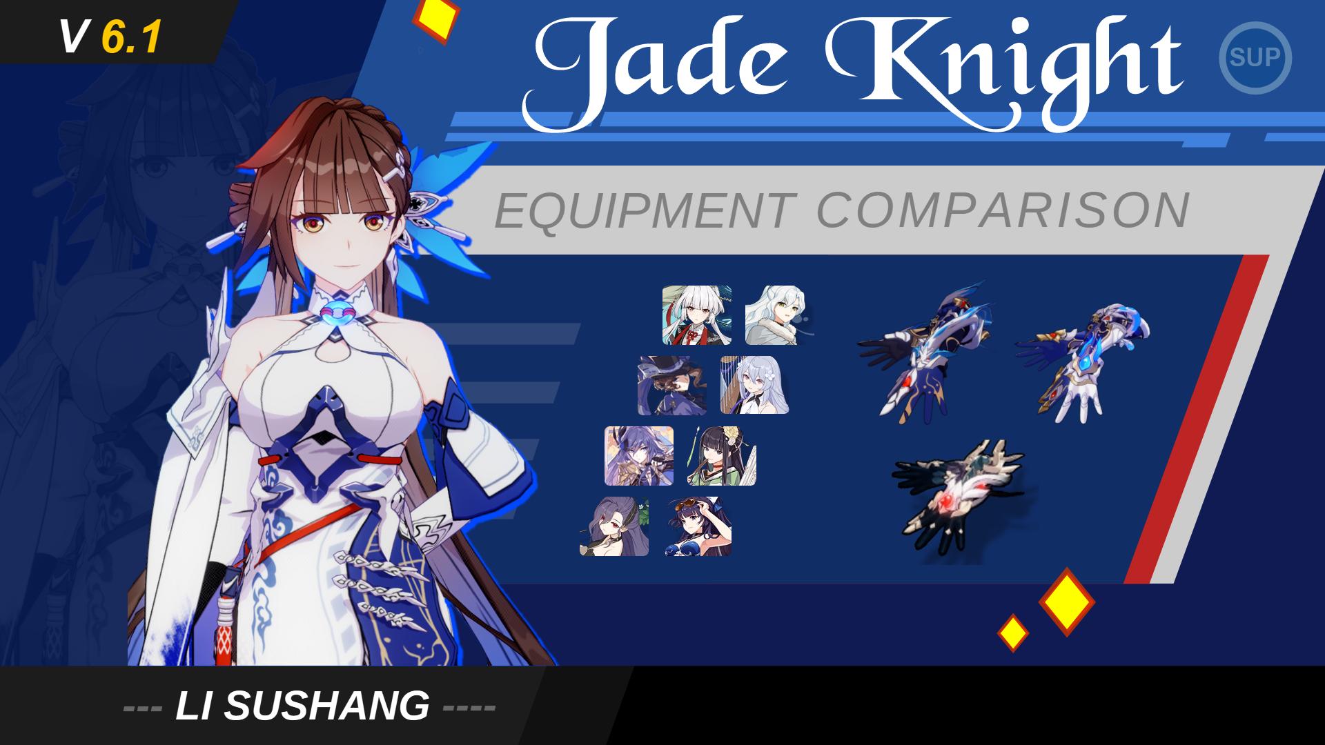 Li Sushang [Jade Knight]: Equipment Comparison (SUP) Honkai Impact 3rd ...