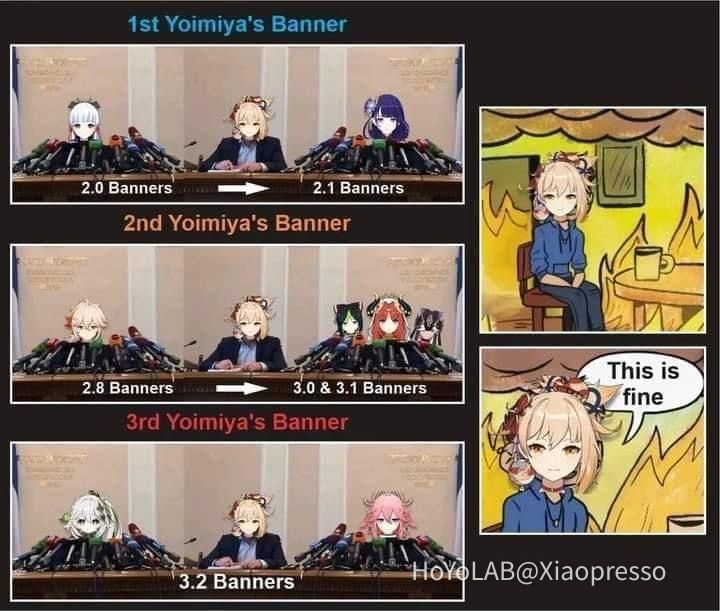 the cost of being a 5 star (yoimiya’s up coming banner !!) Genshin ...