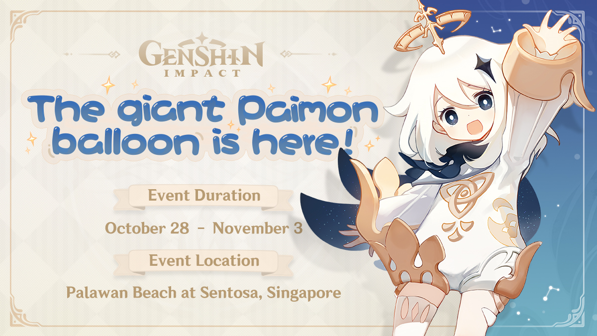 The Giant Paimon Balloon is Coming to Sentosa, Singapore! Genshin ...