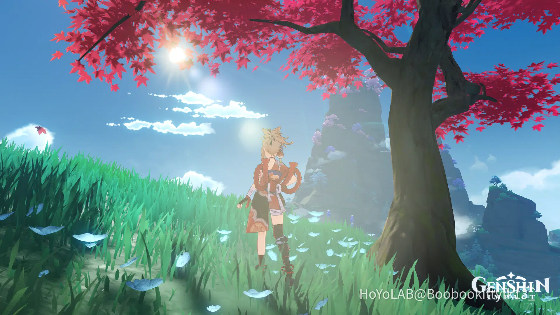 Yoimiya Enjoying The Sun On Inazuma