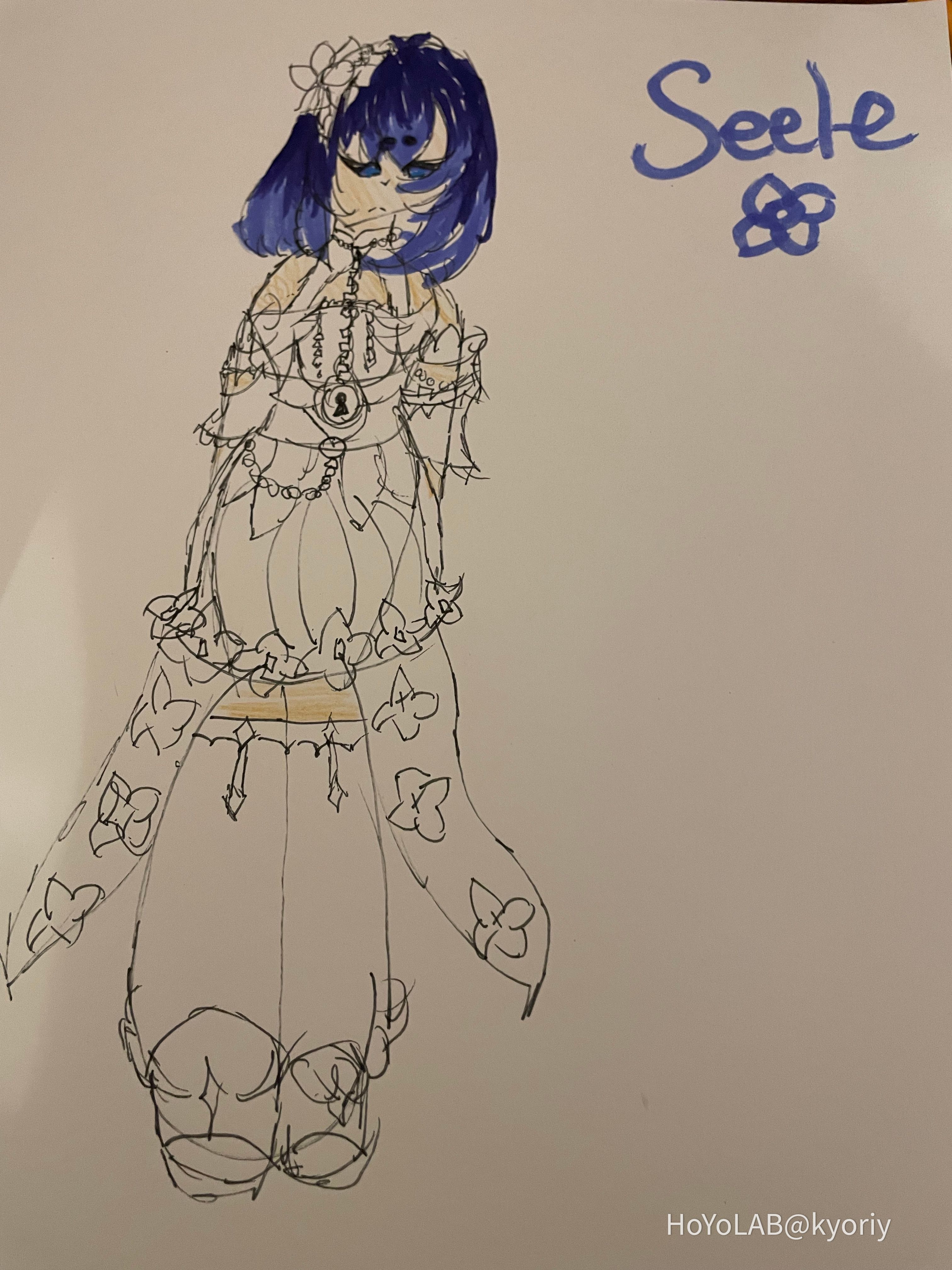 little seele doodle | happy belated bday seele! Honkai Impact 3rd | HoYoLAB