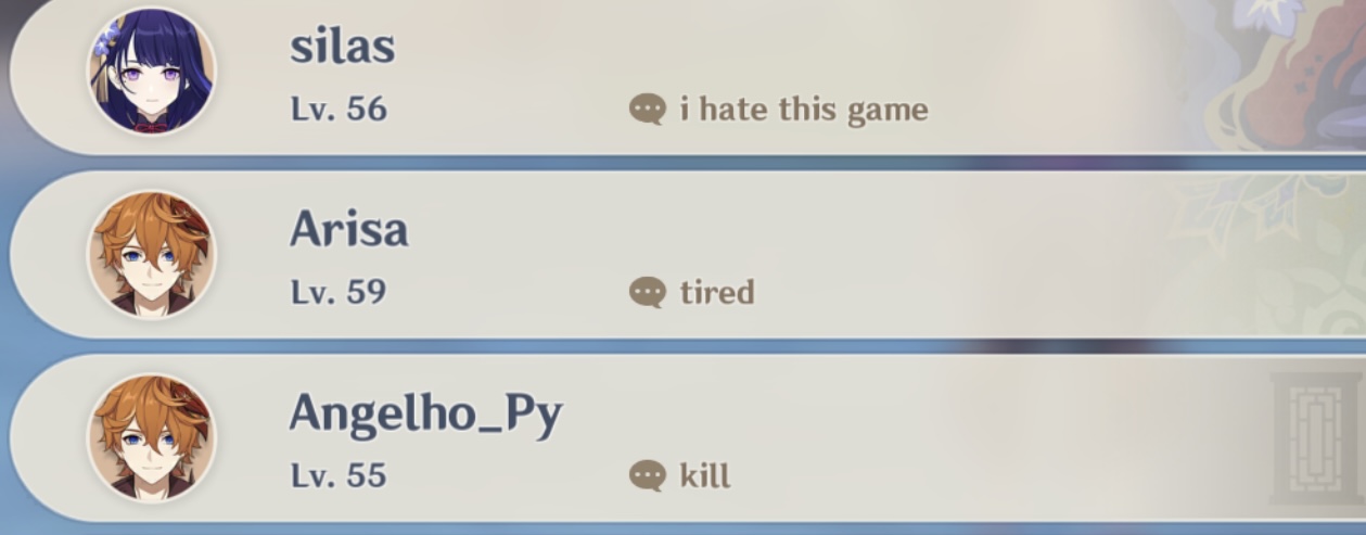 Genshin signatures Genshin Impact | HoYoLAB