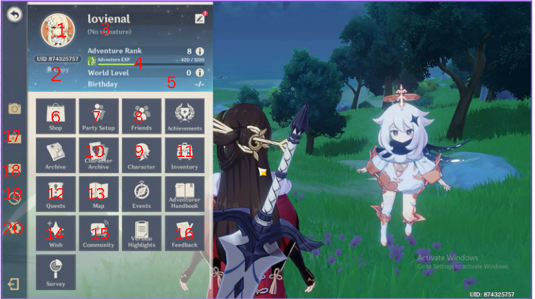 Hướng dẫn về giao diện công cụ paimon trong genshin impact Genshin ...