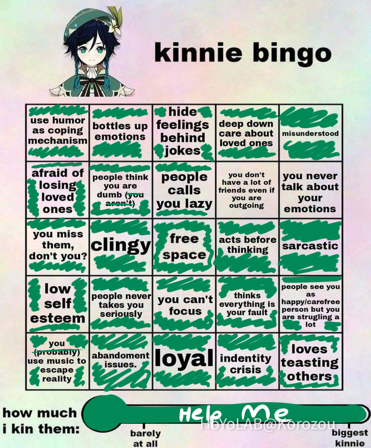 Venti Kinnie Bingo 💀 Genshin Impact | HoYoLAB