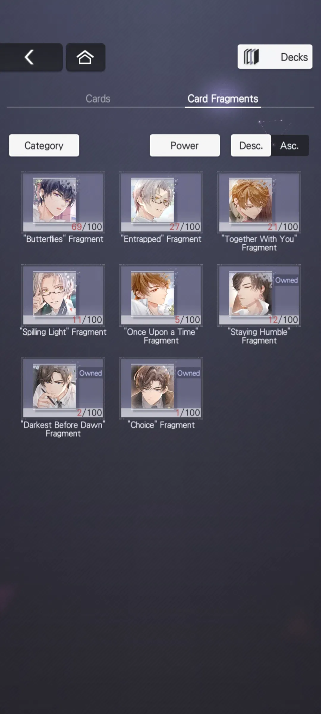 finally collected all the artem sr cards from anomalies Tears of Themis ...
