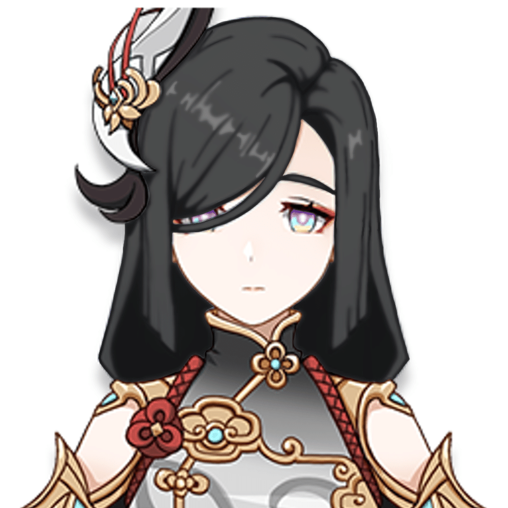 Shenhe with black hair Genshin Impact | HoYoLAB