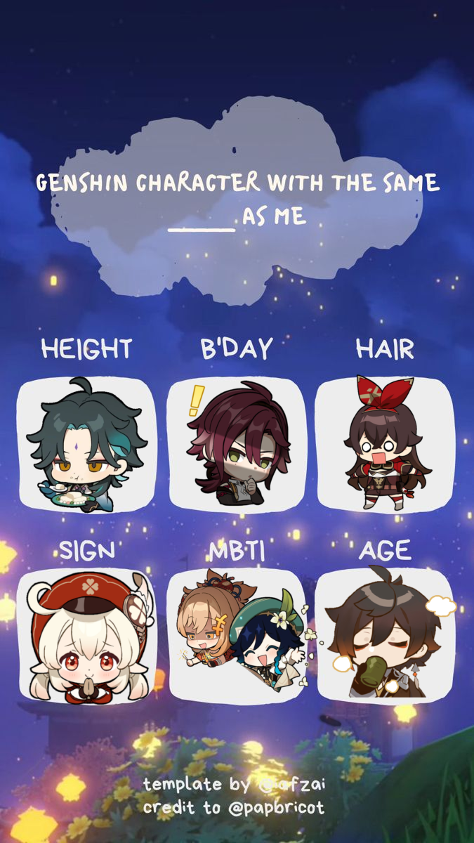 Genshin Characters with the same blank as me Genshin Impact | HoYoLAB