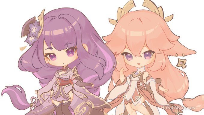 Ei and Miko Genshin Impact | HoYoLAB