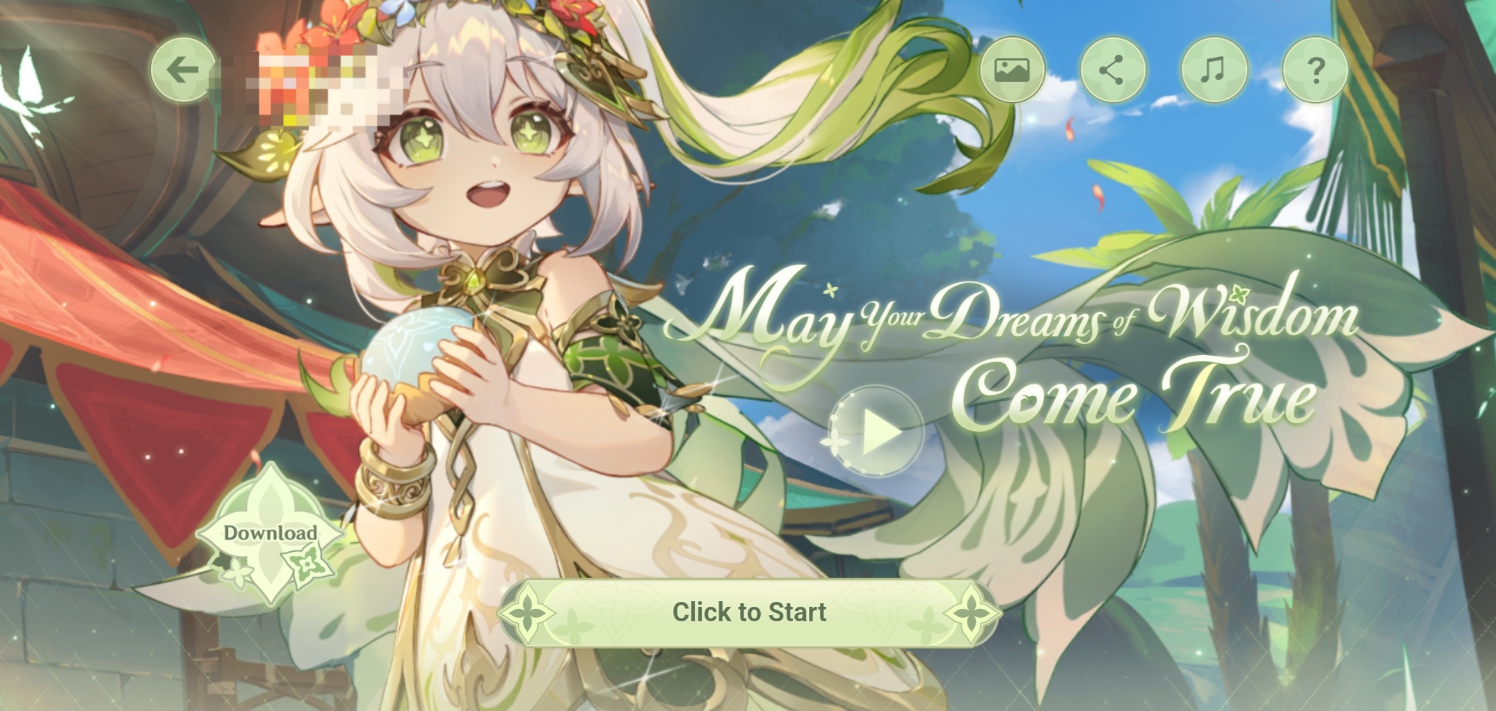 May Your Dreams of Wisdom Come True - Nahida Web Event Genshin Impact ...