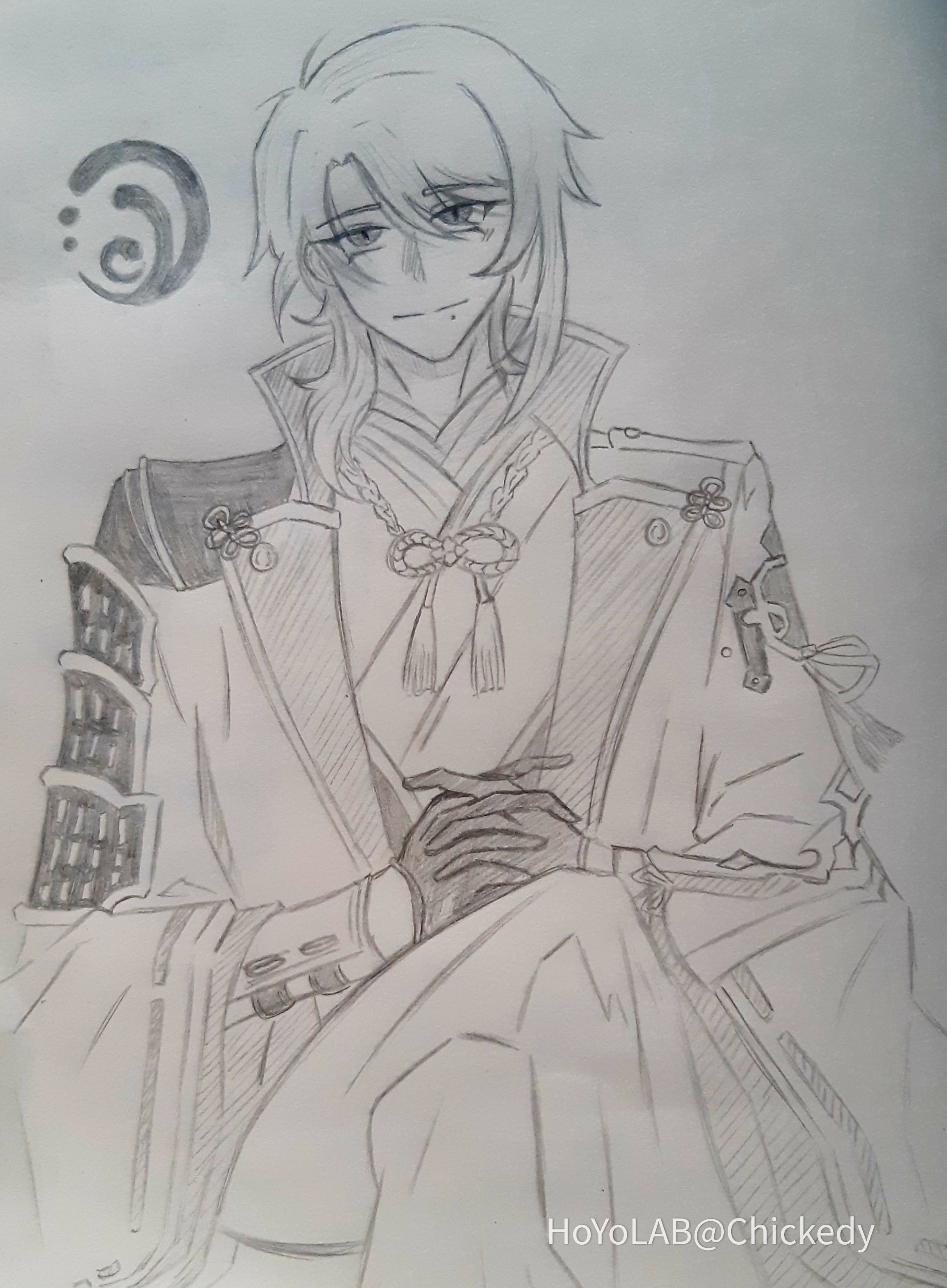 Ayato sketchbook page Genshin Impact | HoYoLAB