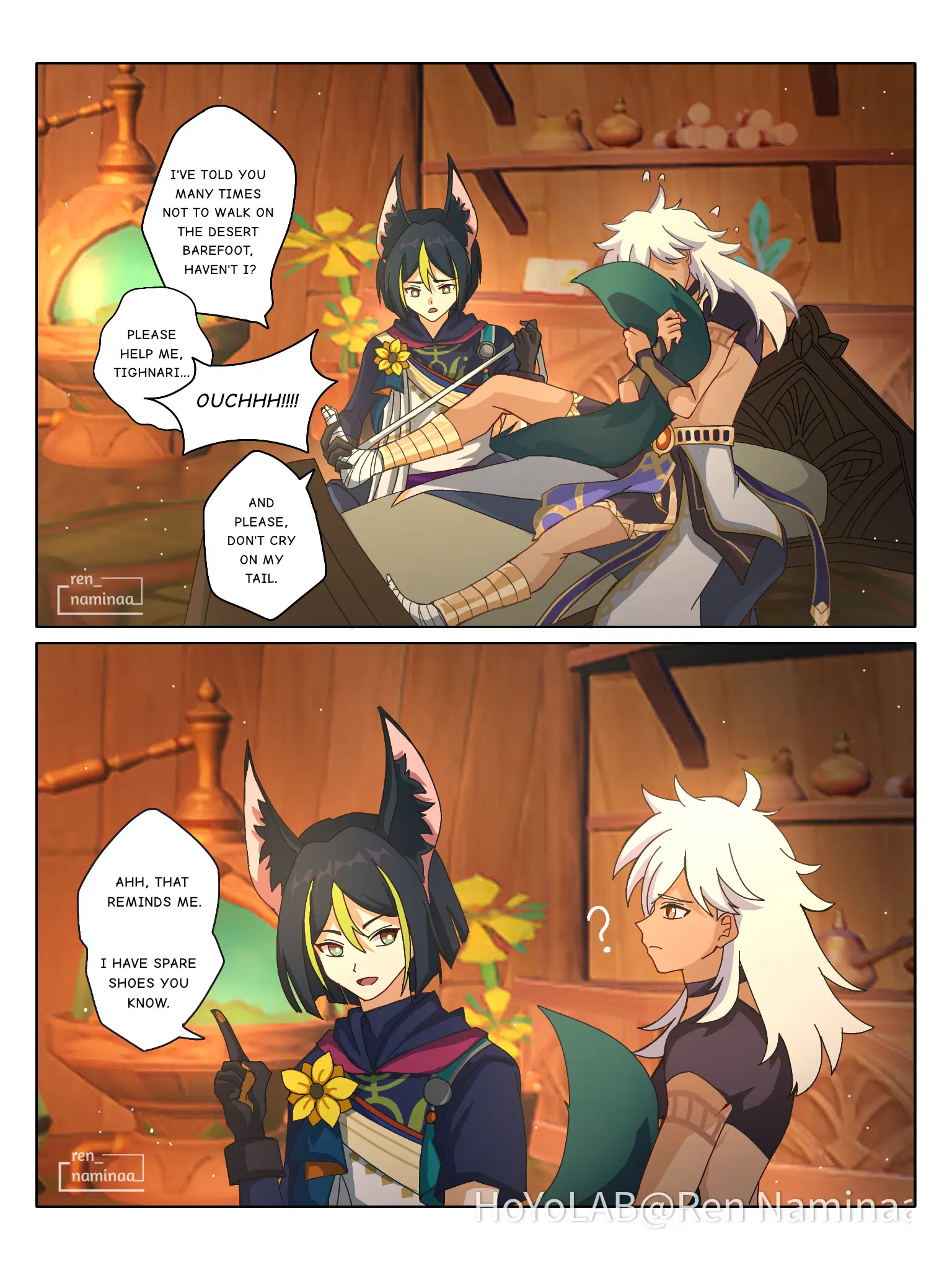 Short comic about Cyno and Tighnari~ Genshin Impact | HoYoLAB