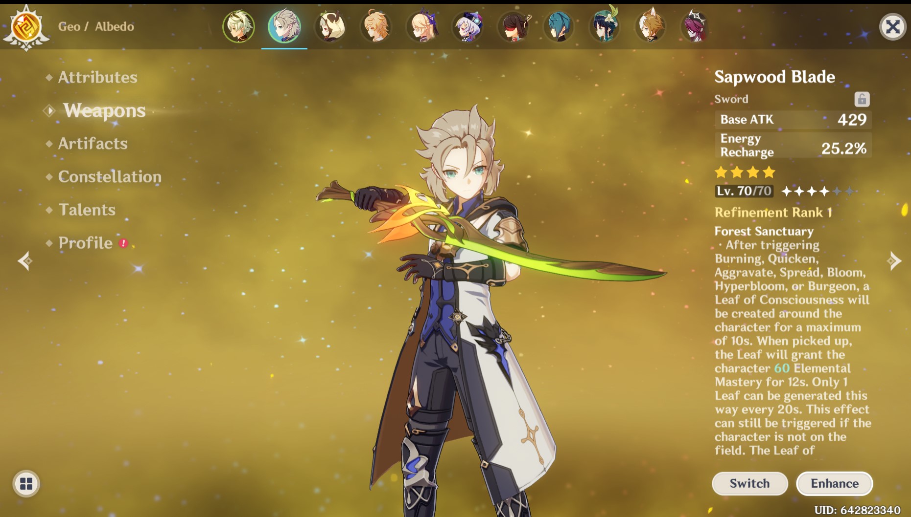 My Albedo's sword Genshin Impact | HoYoLAB