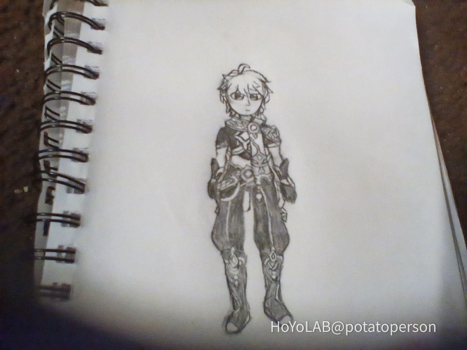 I finally finished drawing aether Genshin Impact | HoYoLAB