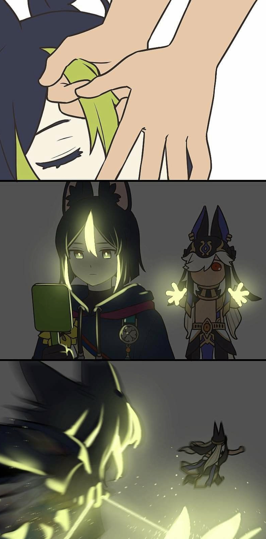 Cyno gave Tighnari a glow up 💅🤣 Credit(or where I found it): @Gakko ...