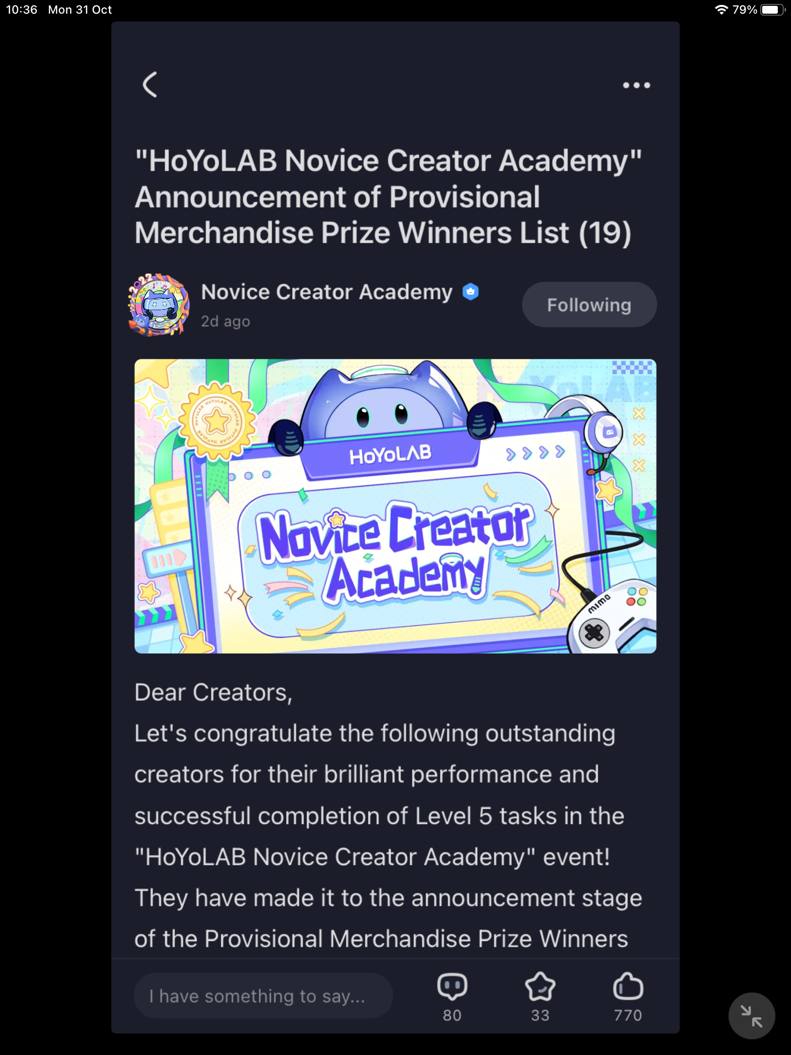 I won but… | HoYoLAB