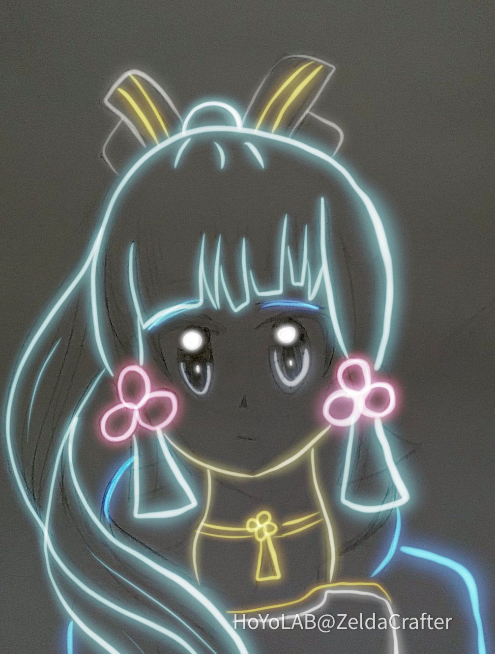 Ayaka Light Pen Drawing Genshin Impact | HoYoLAB