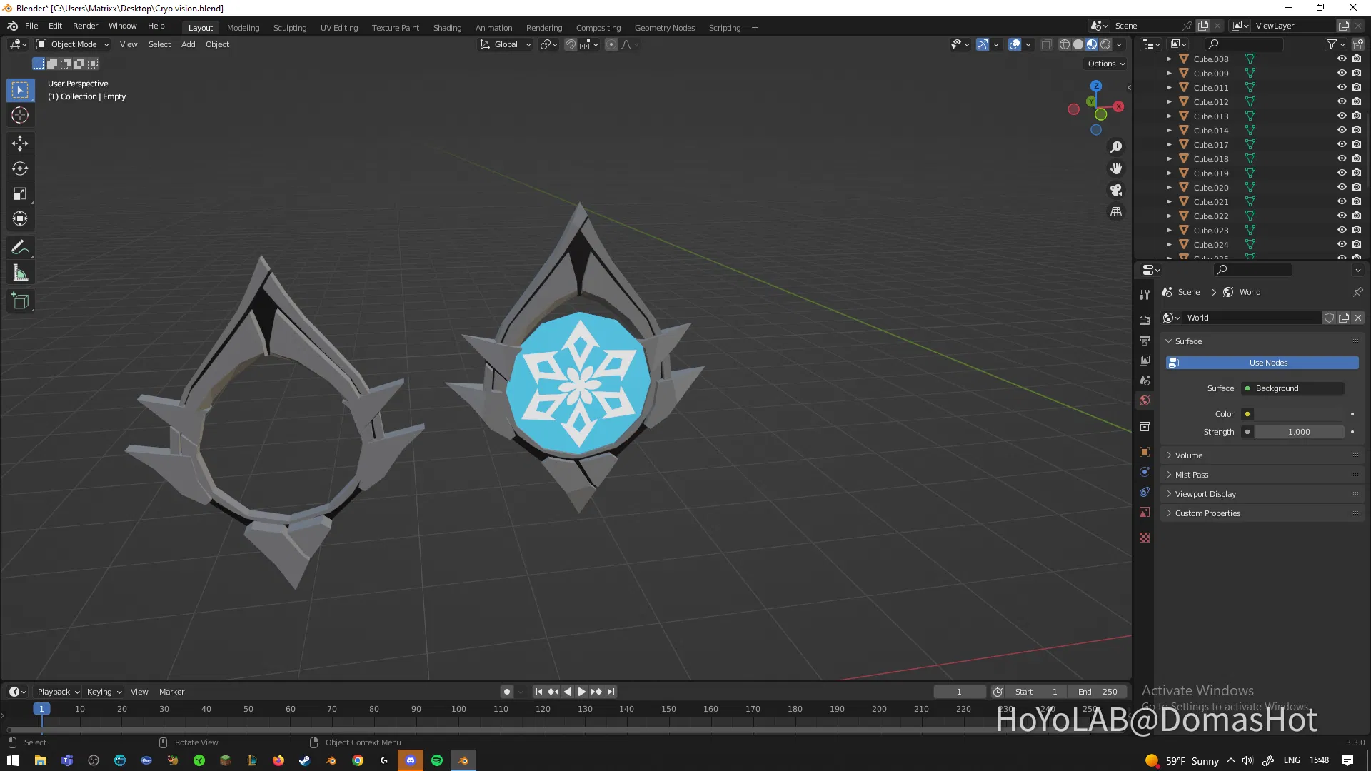 Cryo vision 3D blender model Genshin Impact | HoYoLAB