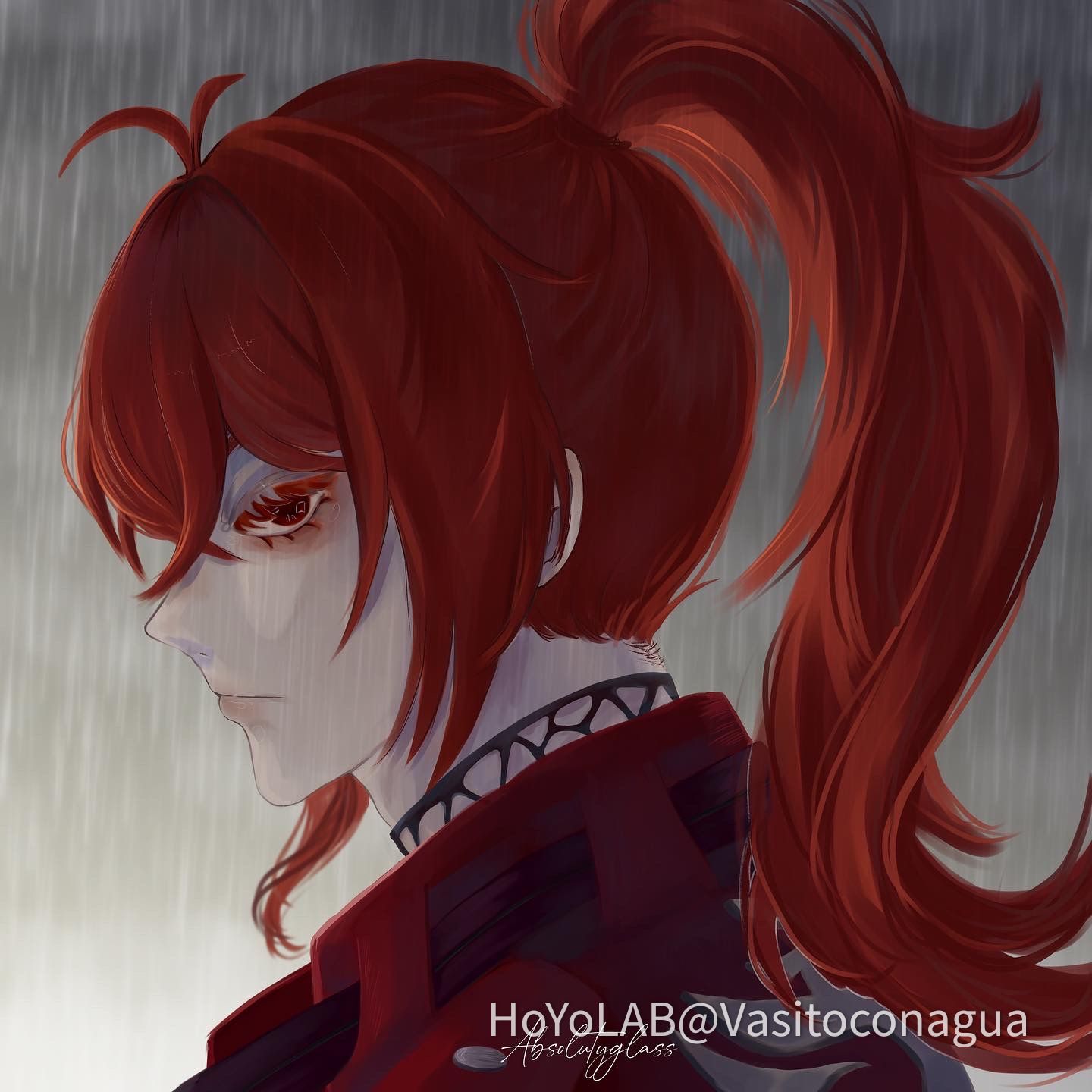 Diluc with ponytail Genshin Impact | HoYoLAB