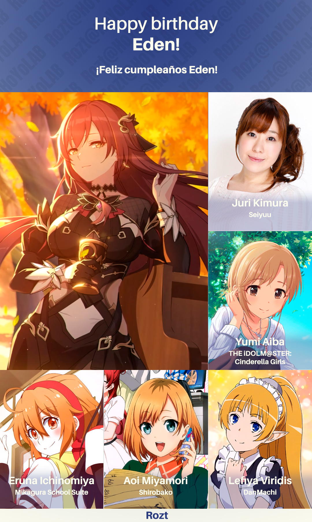 Happy birthday Eden! / ¡Feliz cumpleaños Eden! Honkai Impact 3rd | HoYoLAB