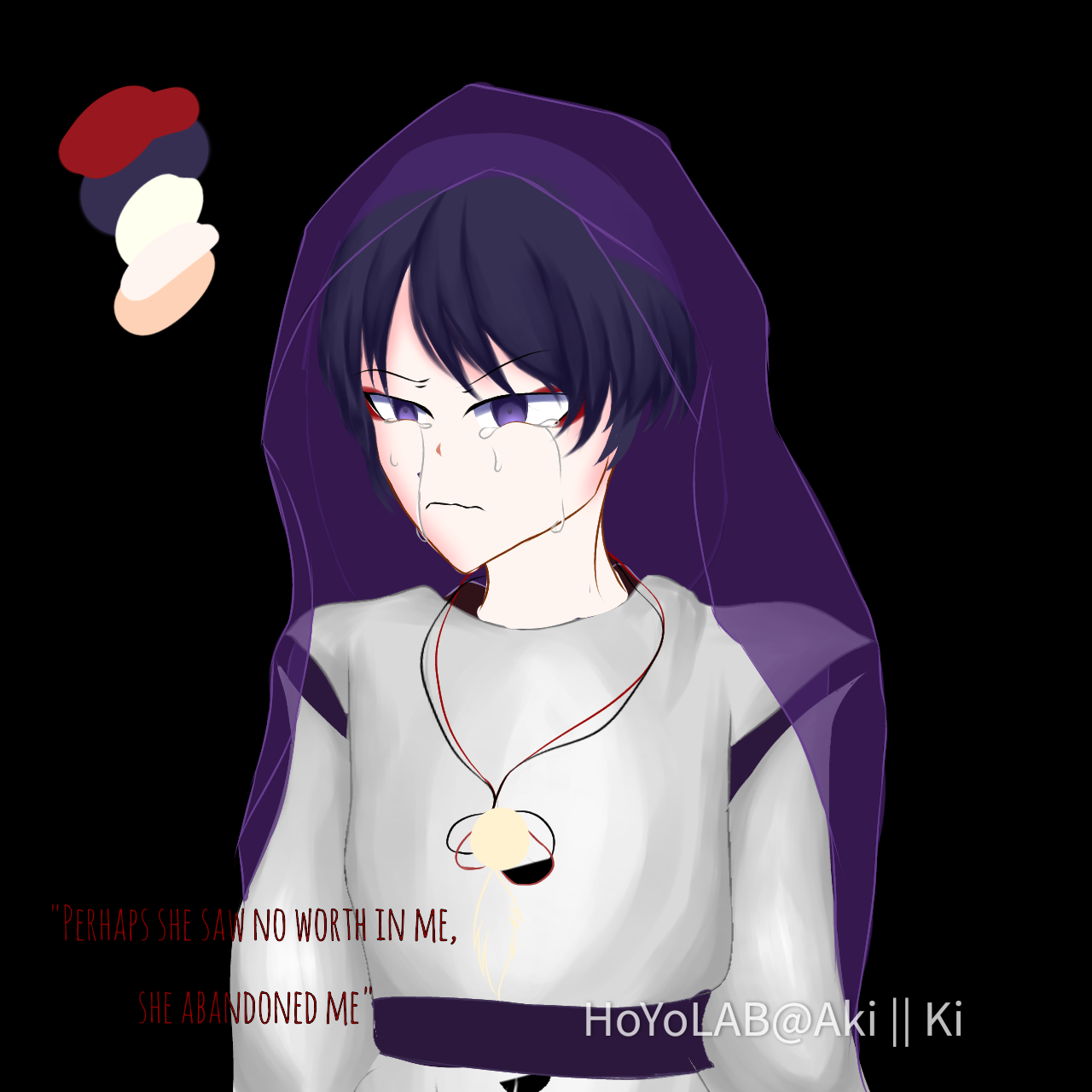 Day 1 of drawing Scaramouche aka Wanderer until his banner comes up or ...