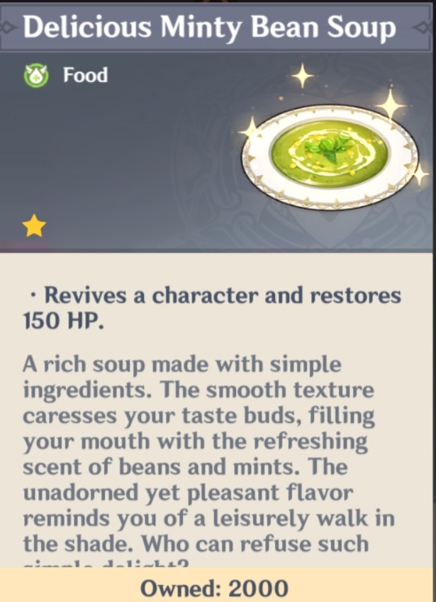 Minty Bean Soup Genshin Impact | HoYoLAB
