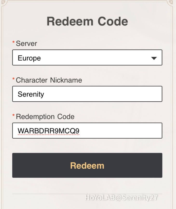 New redemption code: WARBDRR9MCQ9 Genshin Impact | HoYoLAB