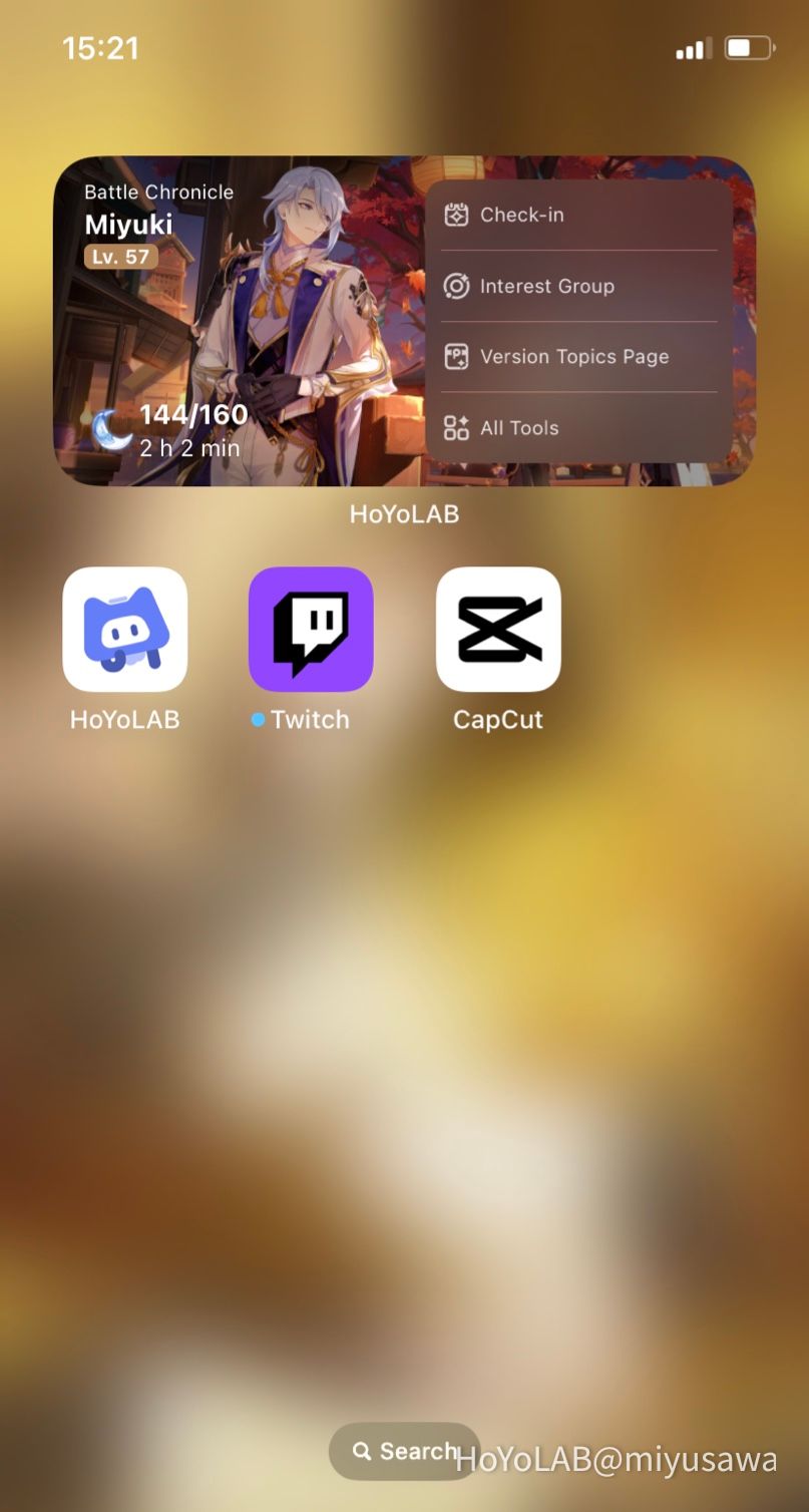 HOYOLAB WIDGET Genshin Impact | HoYoLAB