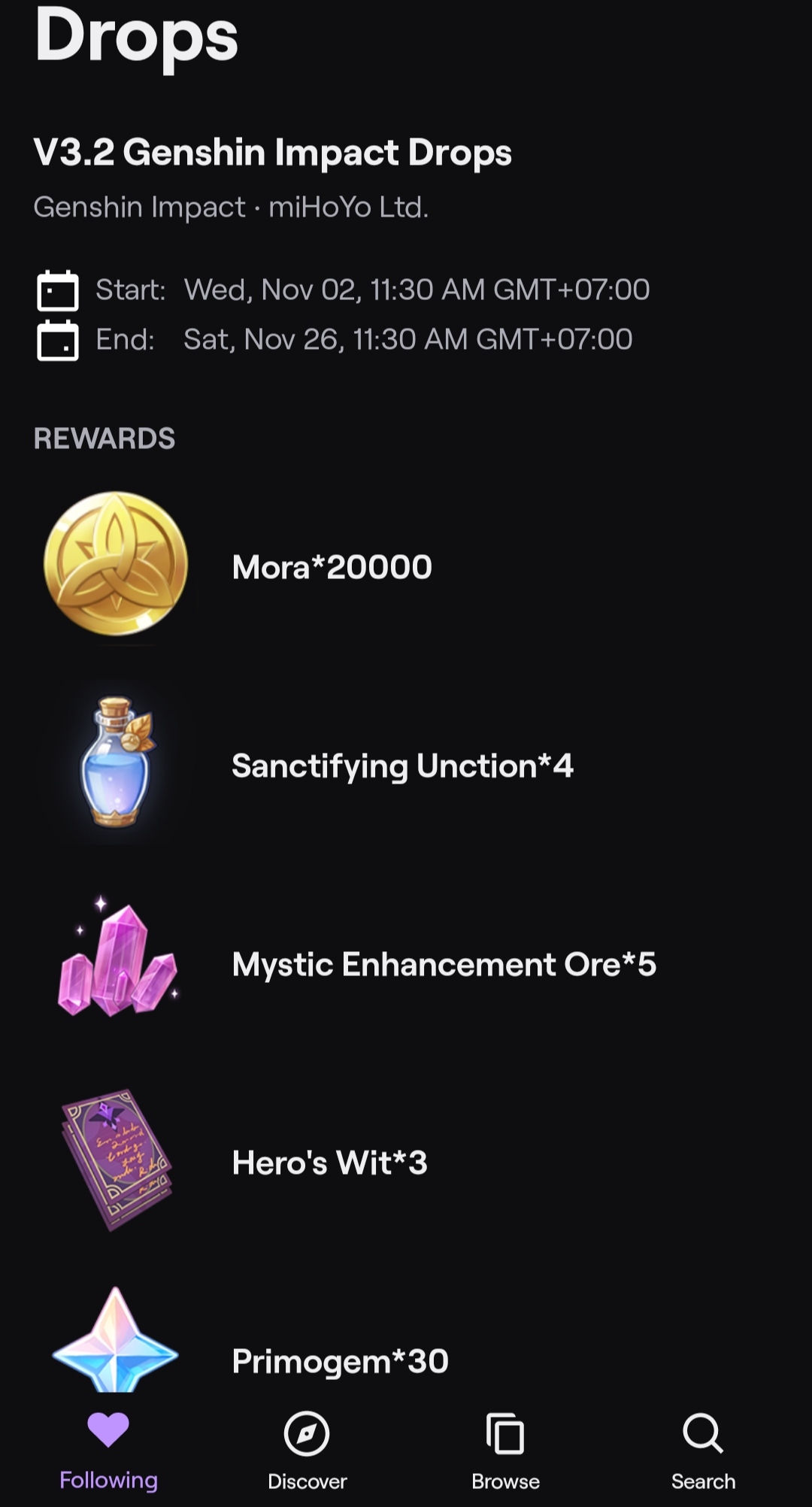 New Twitch Drop Campaign! Follow the link for more info! Genshin Impact ...