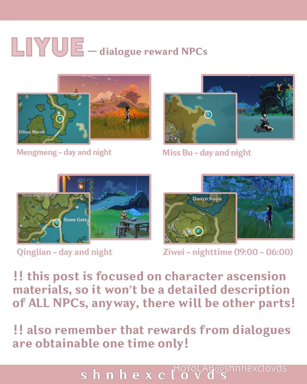 NPC guide for farming [3.1] Genshin Impact | HoYoLAB