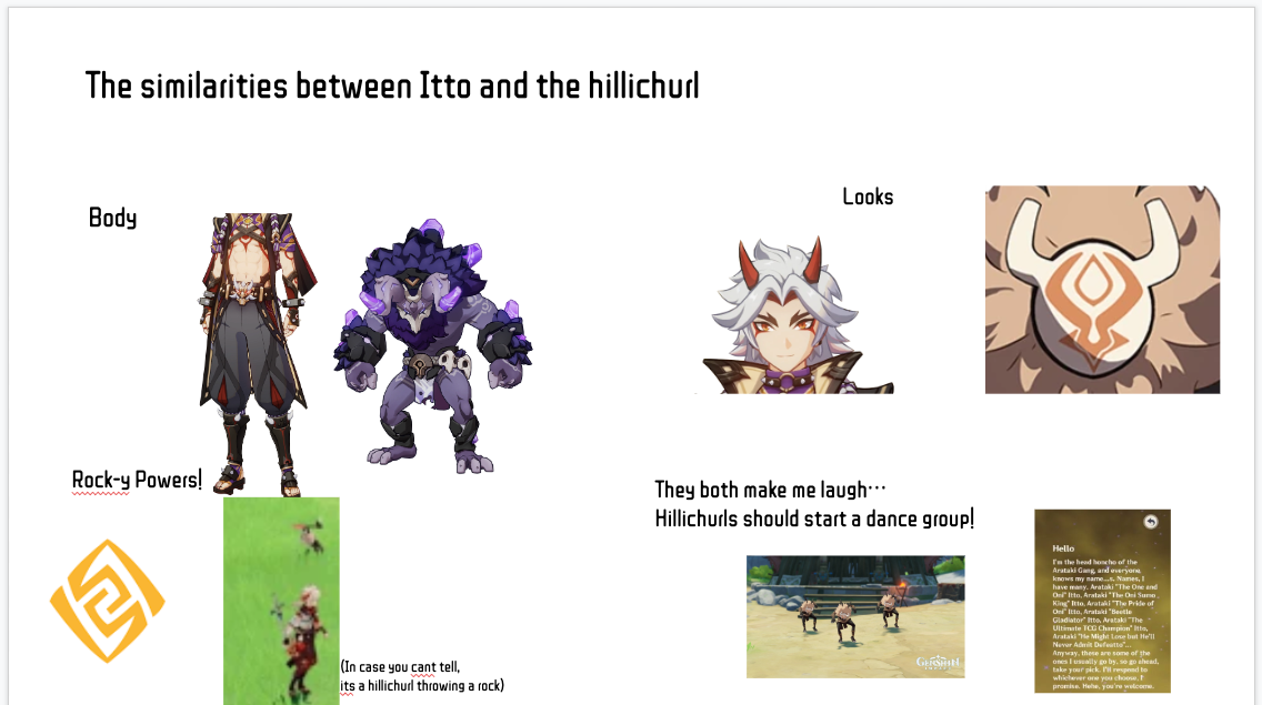Itto and the hillichurl. Genshin Impact | HoYoLAB