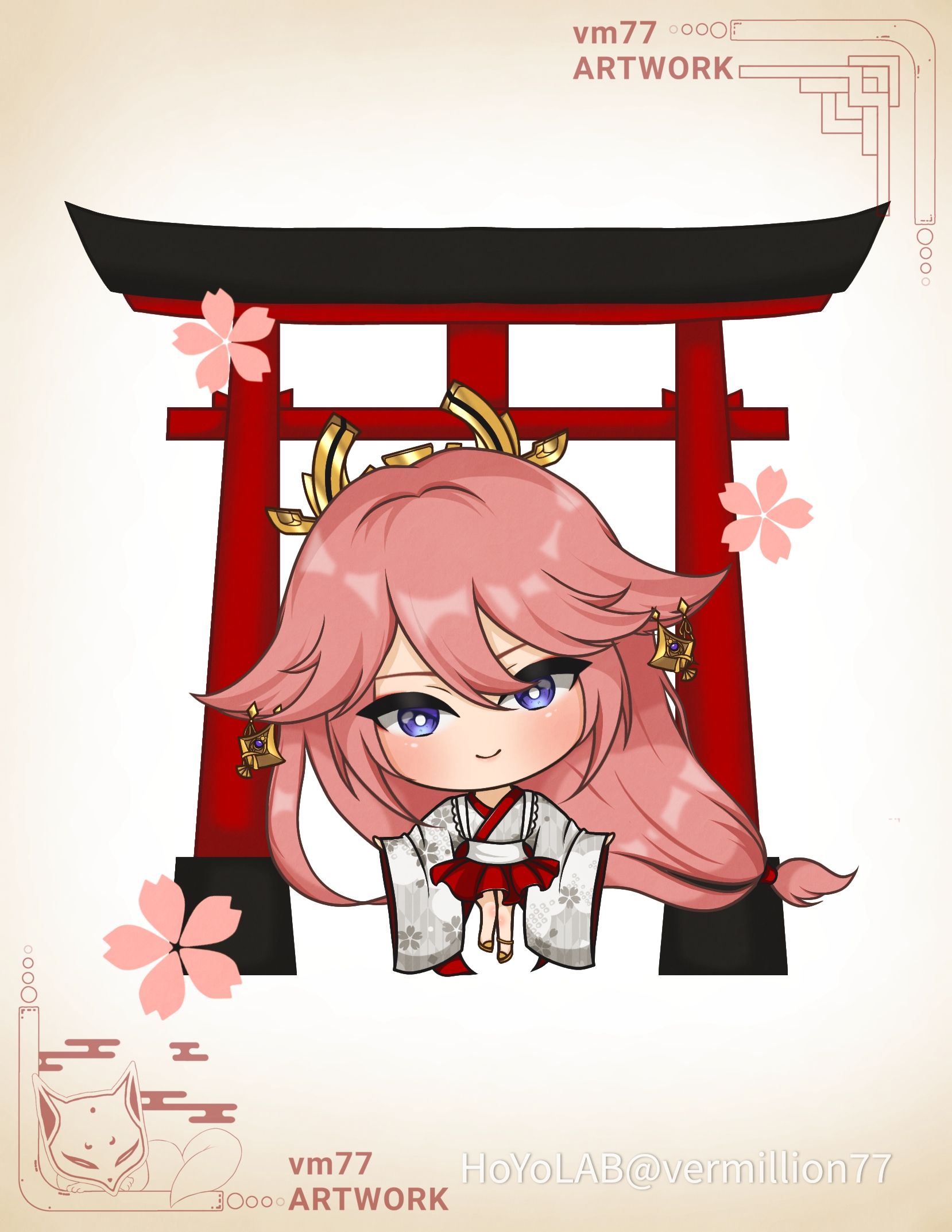 Yae Miko Chibi Genshin Impact | HoYoLAB