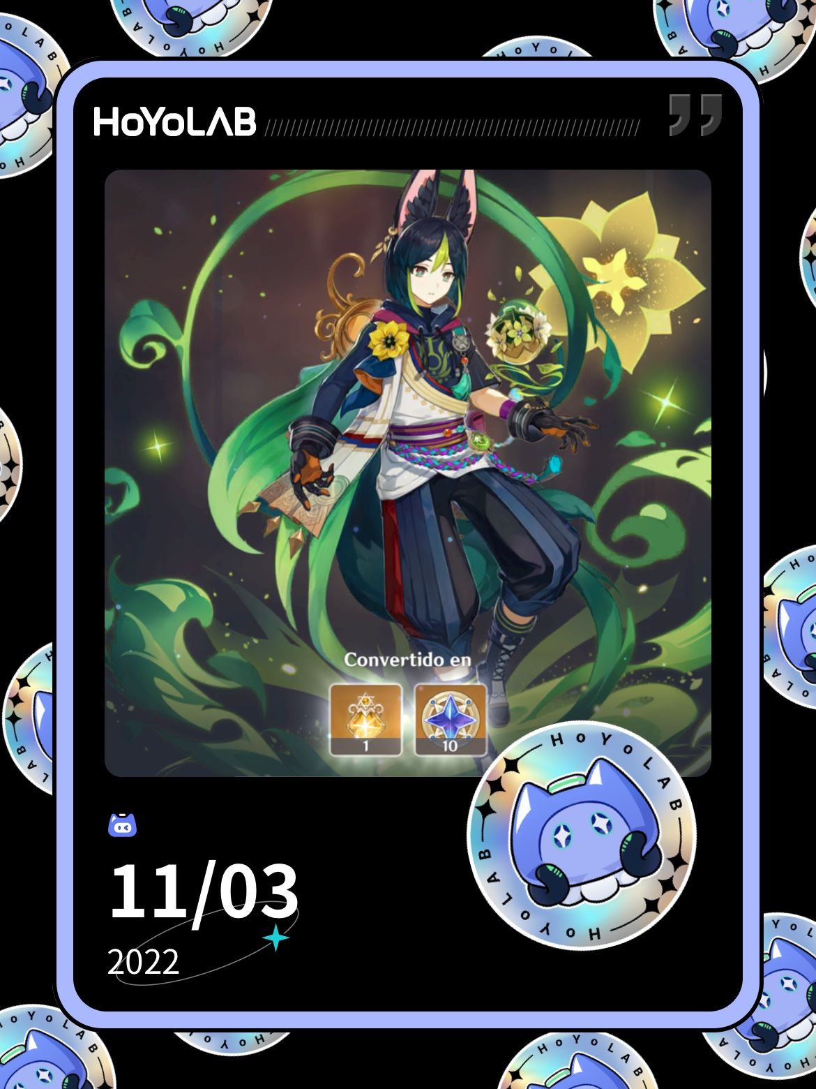 11/03 Diary - # My Character Building Diary | HoYoLAB