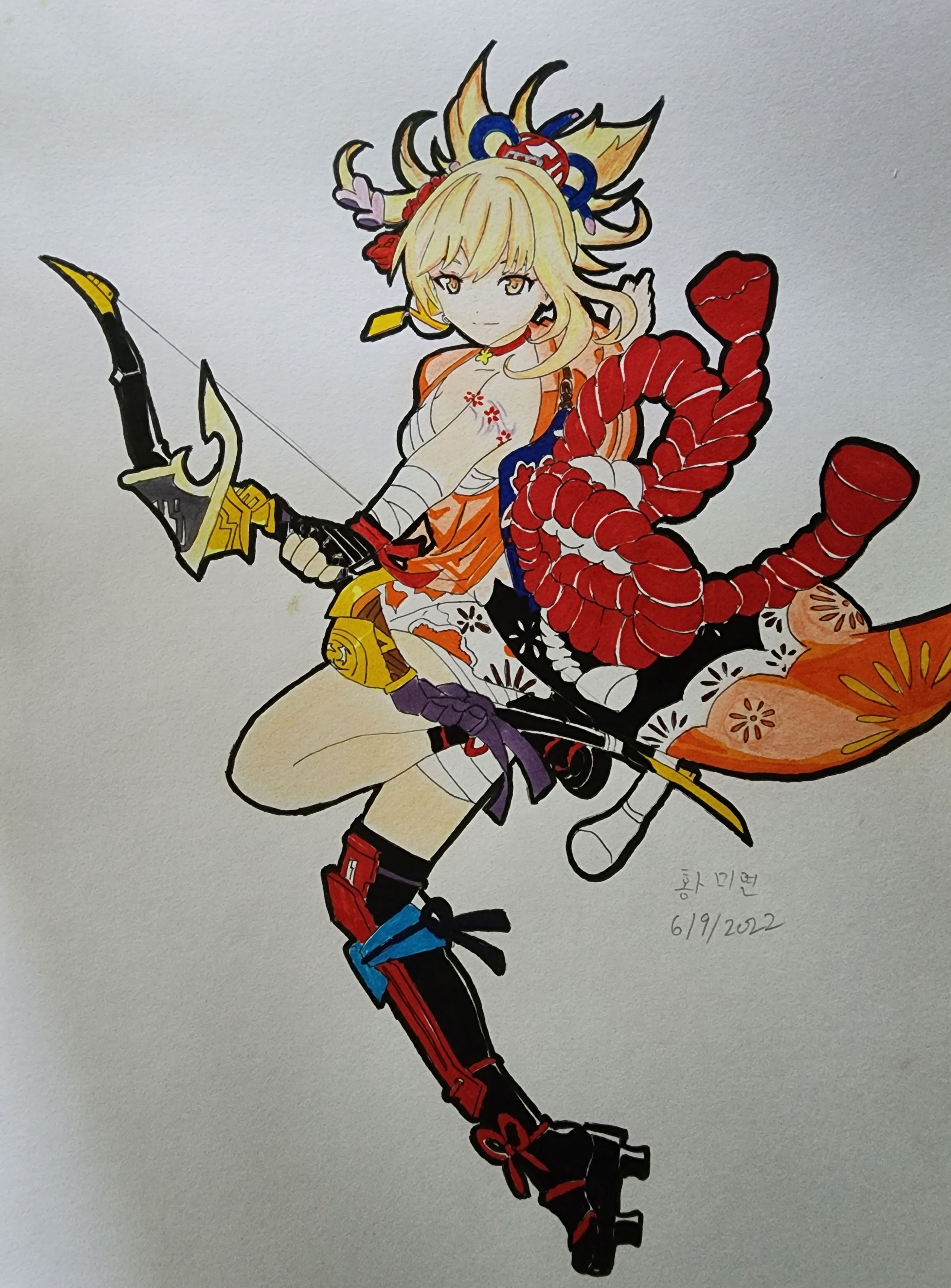 Hello Reply To My Drawing Thank you for meeting Be Happy GenshinImpact ...