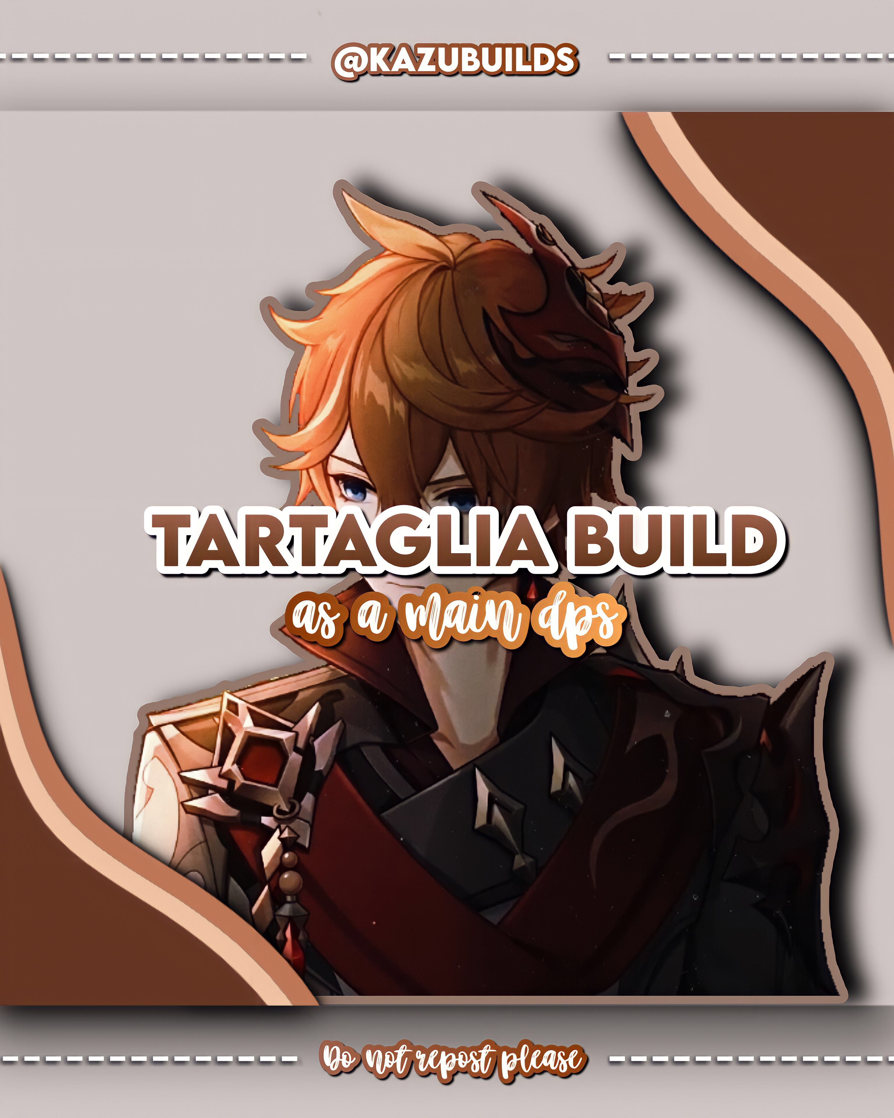Tartaglia build as main DPS ~ ig: @kazubuilds and @chvildex ☁️ Genshin ...