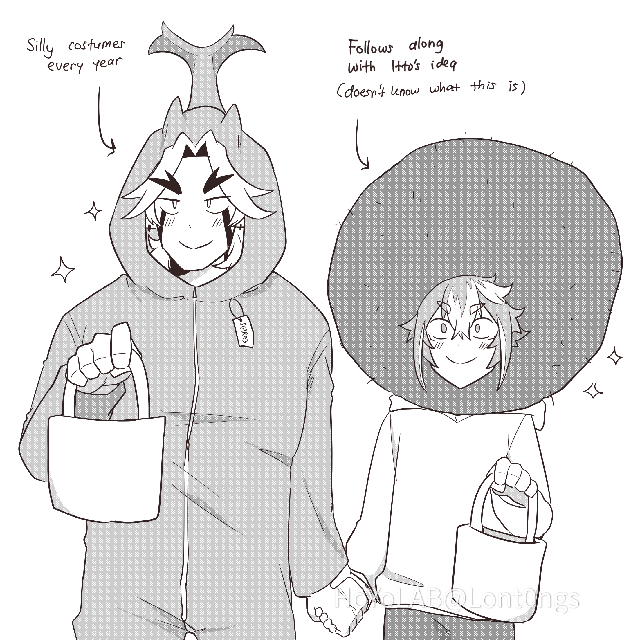 Gorou follows Itto's silly idea for Halloween Genshin Impact | HoYoLAB