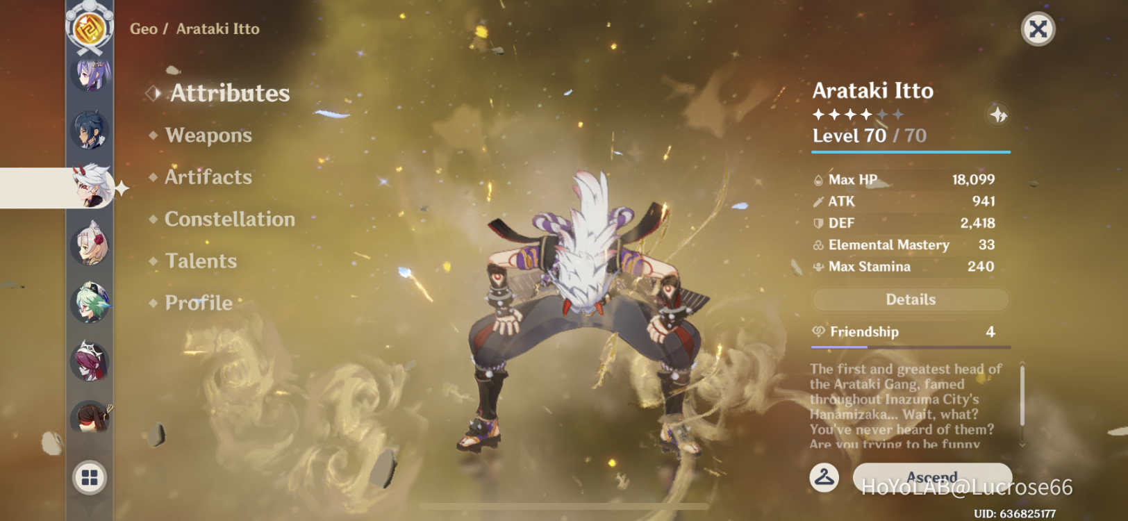 My Itto build and it’s stats. Genshin Impact | HoYoLAB