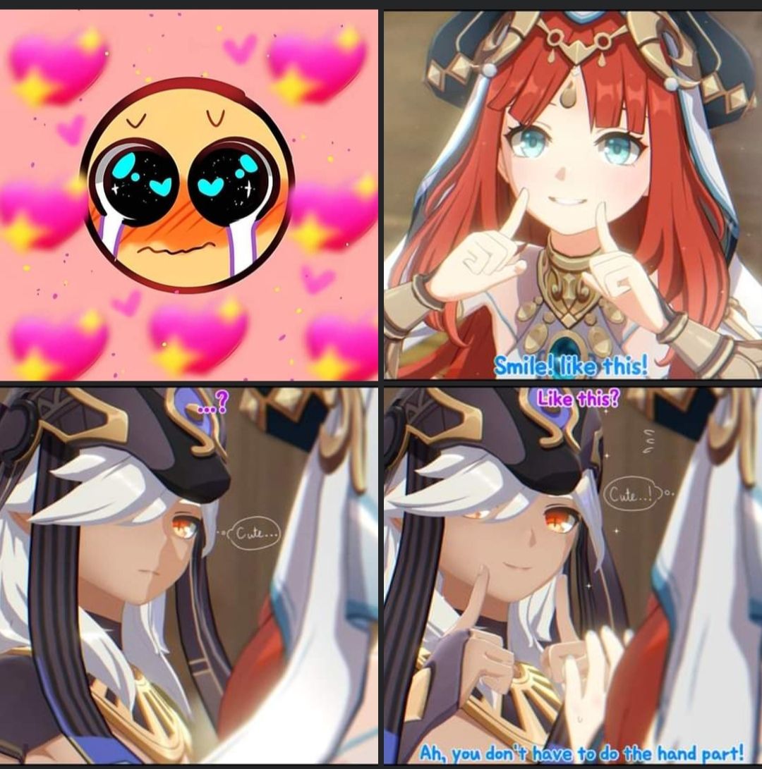 Just Nilou teaching cyno to smile Genshin Impact | HoYoLAB