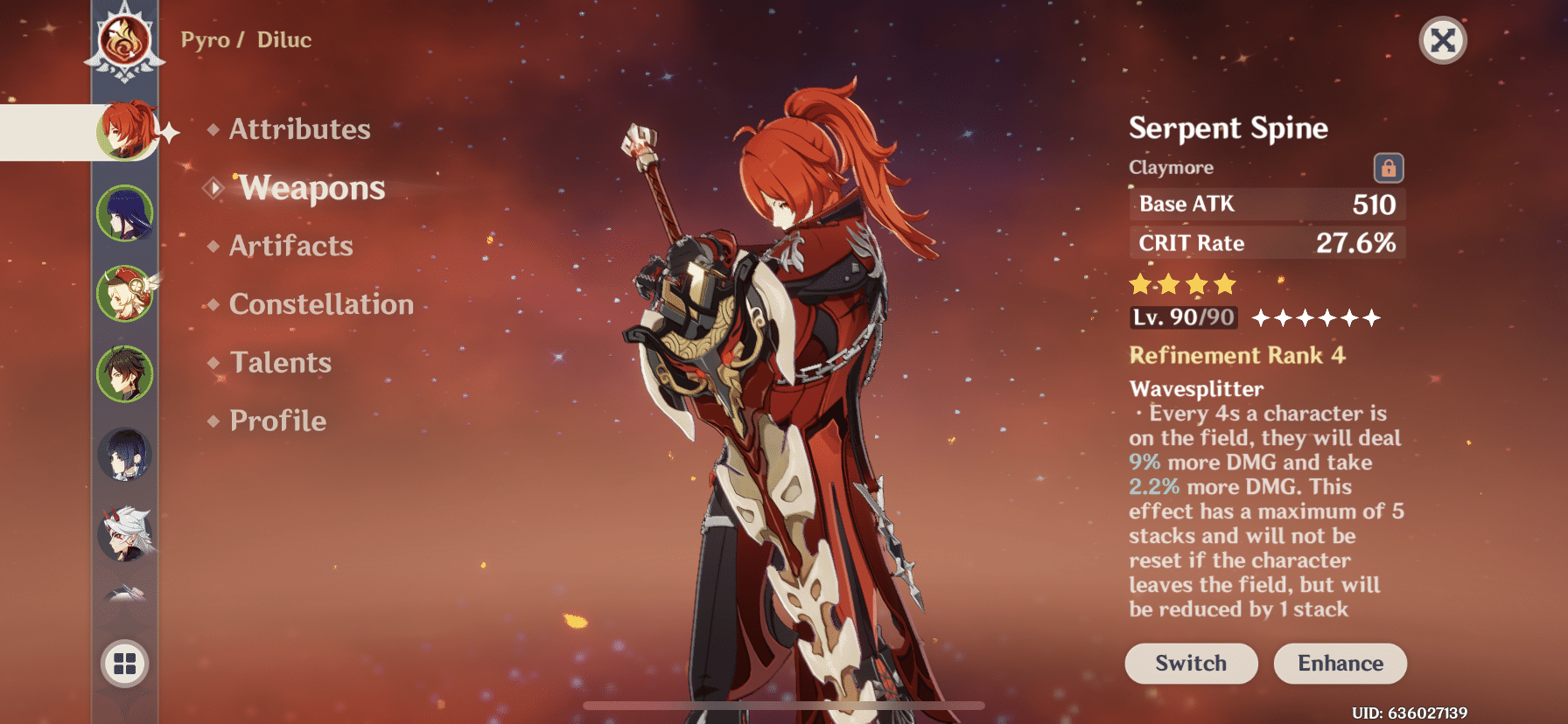 My Diluc Build Genshin Impact | HoYoLAB