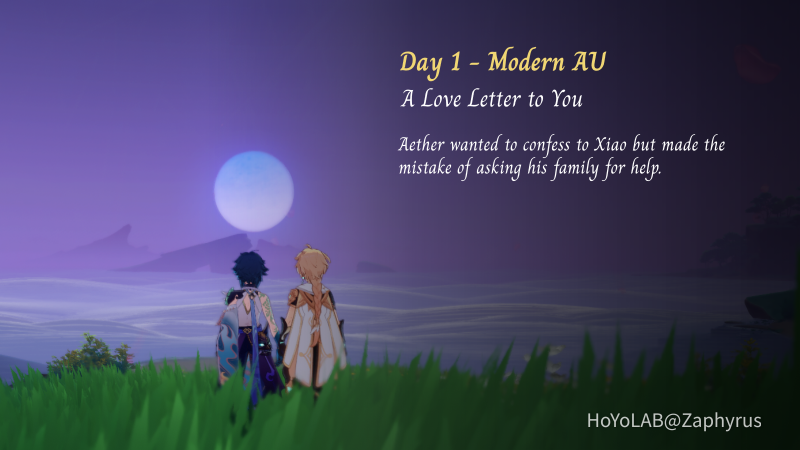 A Love Letter to You - AeXiao Week Day 1 - Modern AU Genshin Impact ...