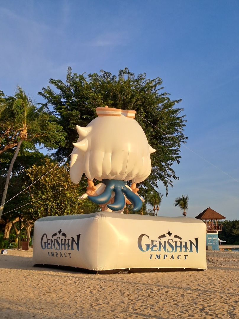 Giant Paimon at the beach! | Genshin Impact | HoYoLAB