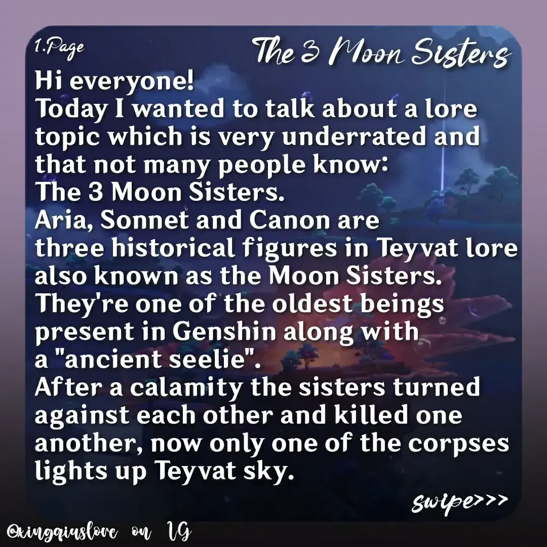 The Three Moon Sisters Genshin Impact | HoYoLAB