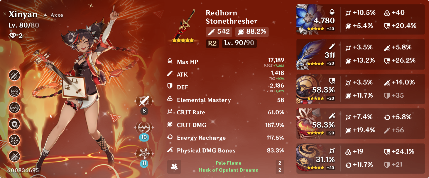 WIP Def Physical Build Genshin Impact | HoYoLAB