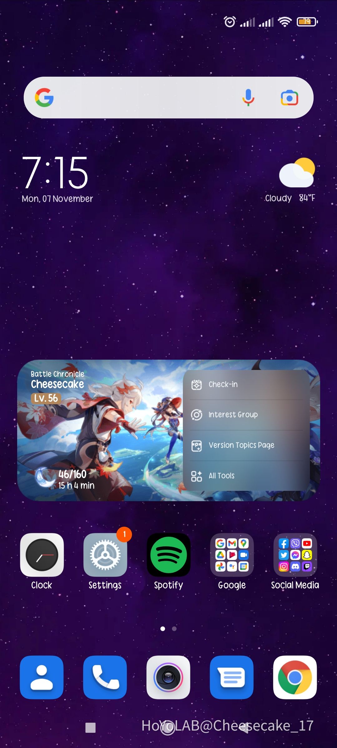 Widget Genshin Impact | HoYoLAB