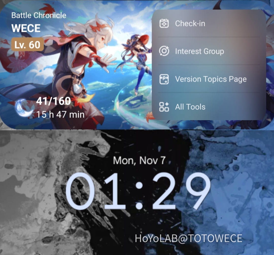 New Feature: Widget !!! (Plus Suggestion) | HoYoLAB