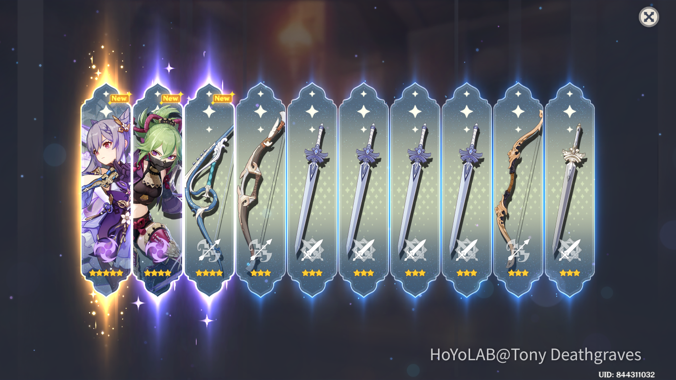 My entire "genshin impact 2nd anniversary rewards" was successful ...