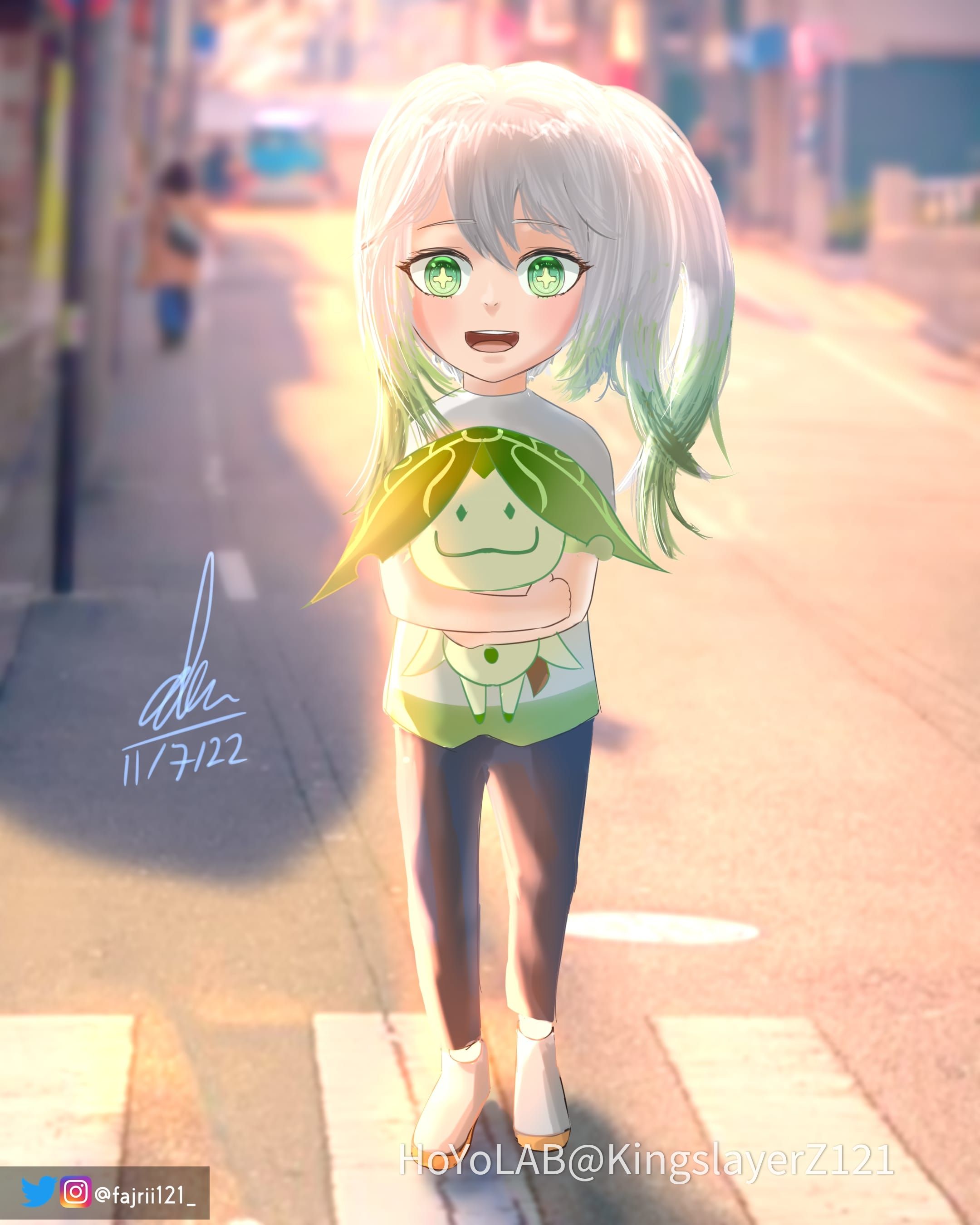 Nahida in Modern Day Fanart Genshin Impact | HoYoLAB