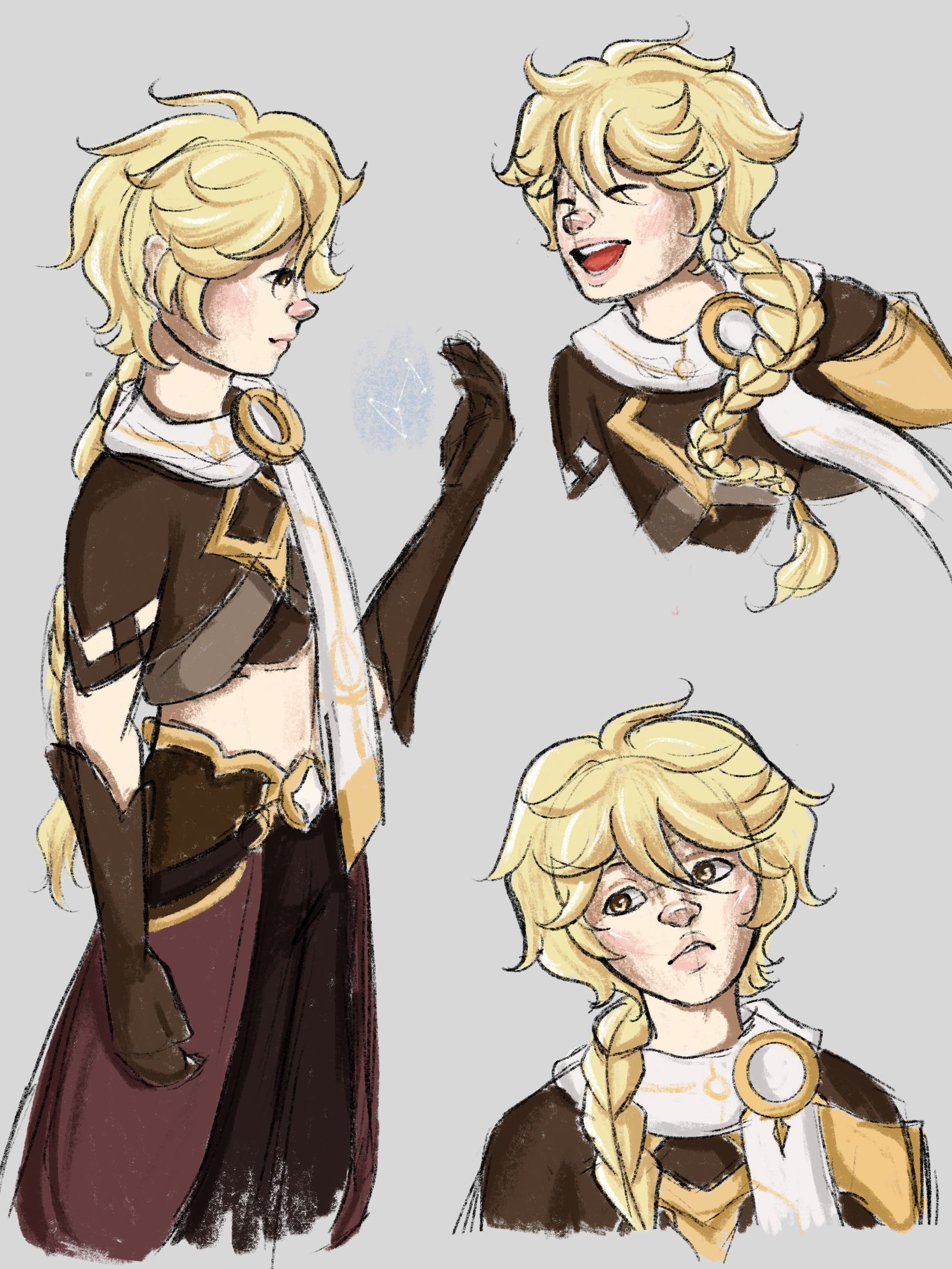 Just some quick Aether sketches Genshin Impact | HoYoLAB