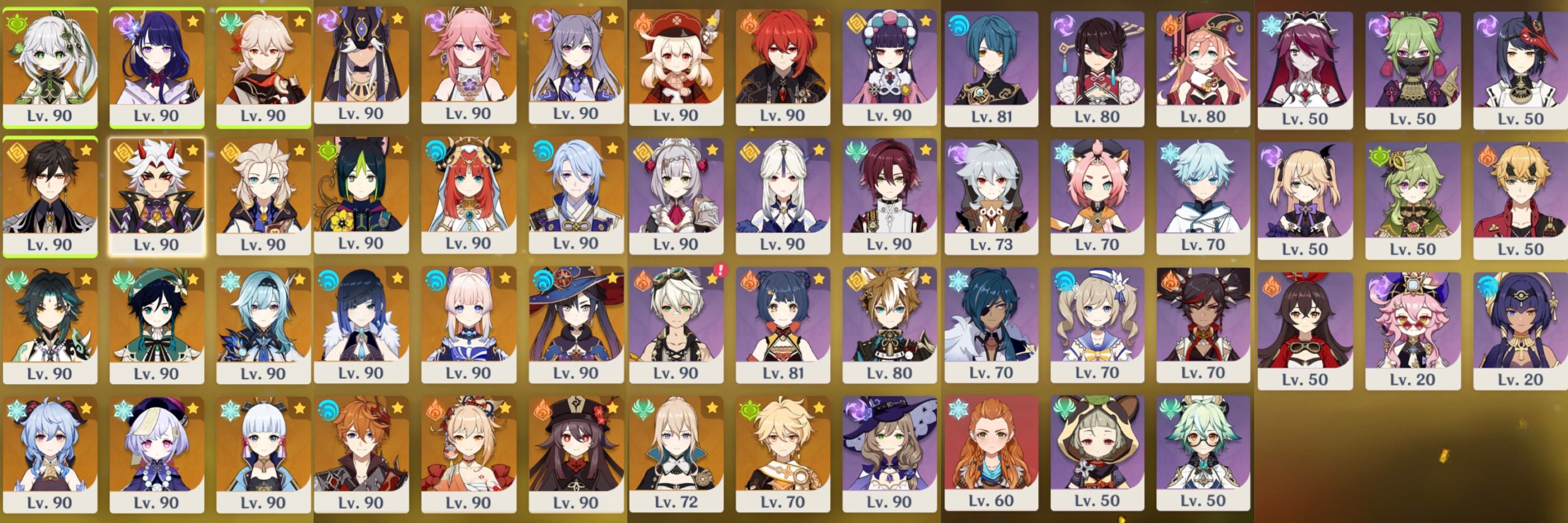 Been collecting all the characters from the beginning :D Genshin Impact ...