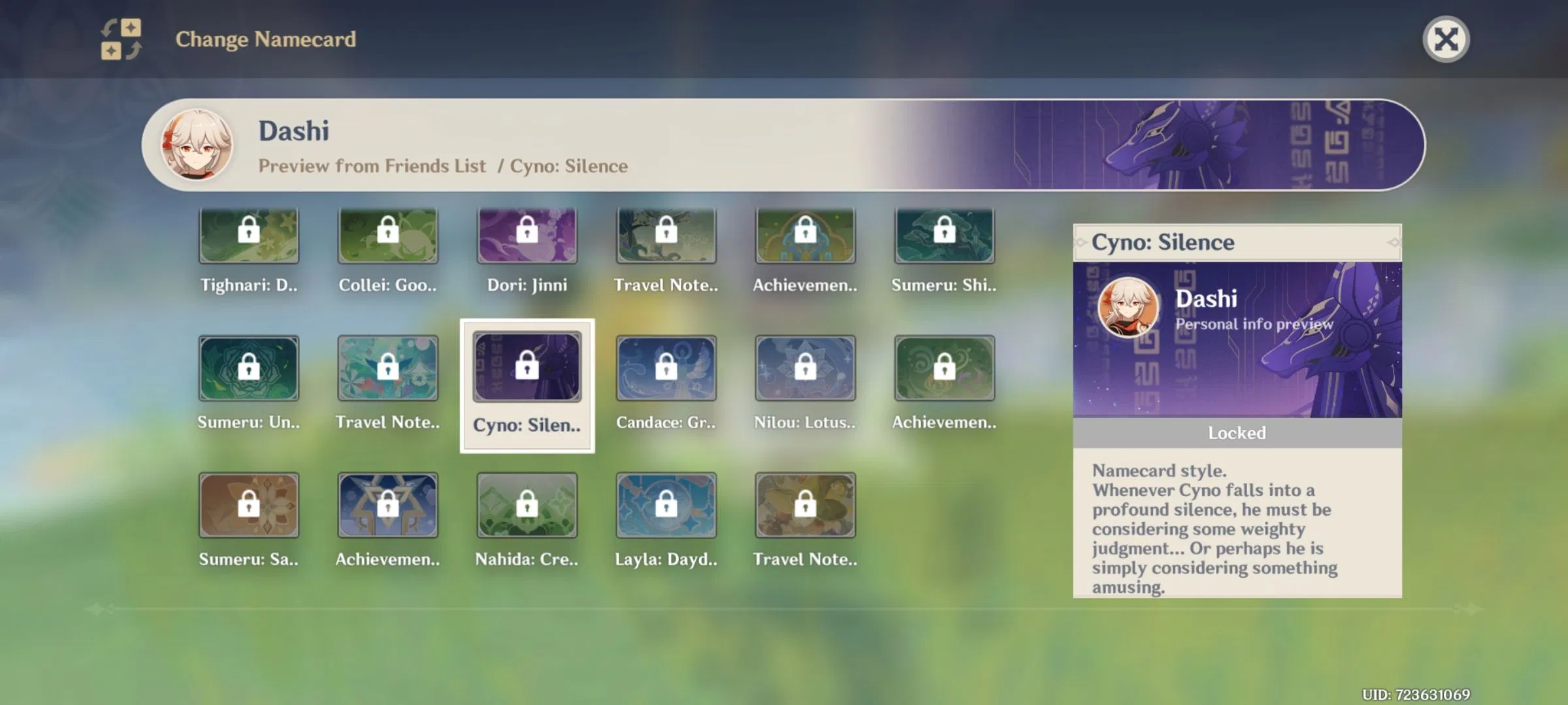 Alright, Cyno's namecard is cool! (づ￣ ω￣)づ Genshin Impact | HoYoLAB